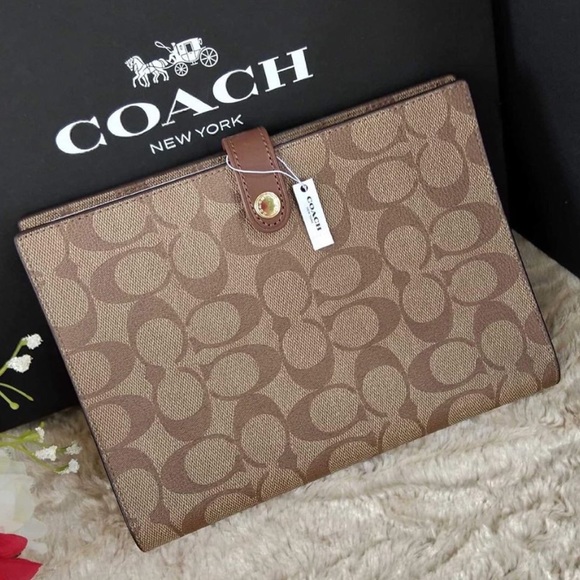 Coach | Office | Coach Notebook In Signature Coated Canvas Nwt | Poshmark